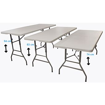 Table pliante, réglable en hauteur et résistante aux intempéries | Vedia