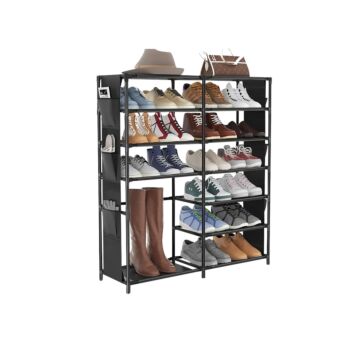 Grosses Schuhregal, 90 x 110 x 28 cm, grau | Vedia